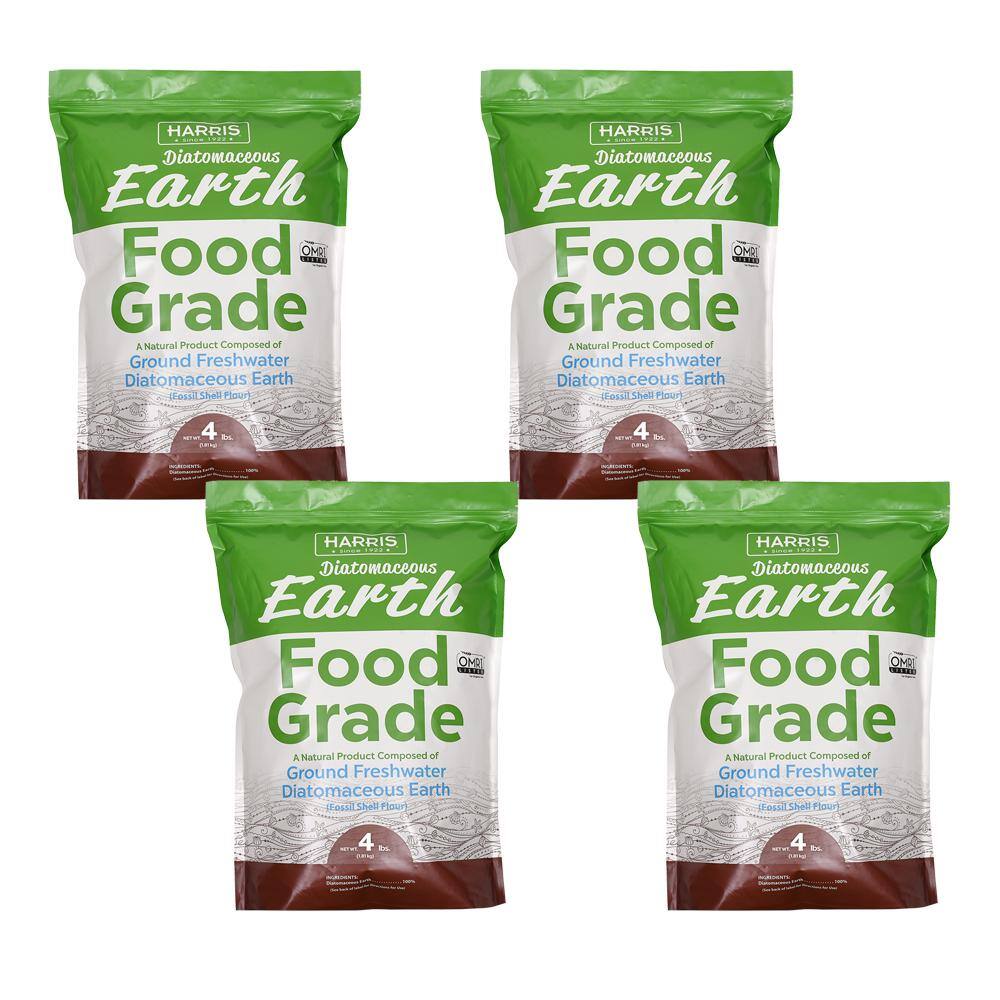 Harris 4 lbs. Diatomaceous Earth Food Grade 100% (4-Pack) 4defg4 - The ...