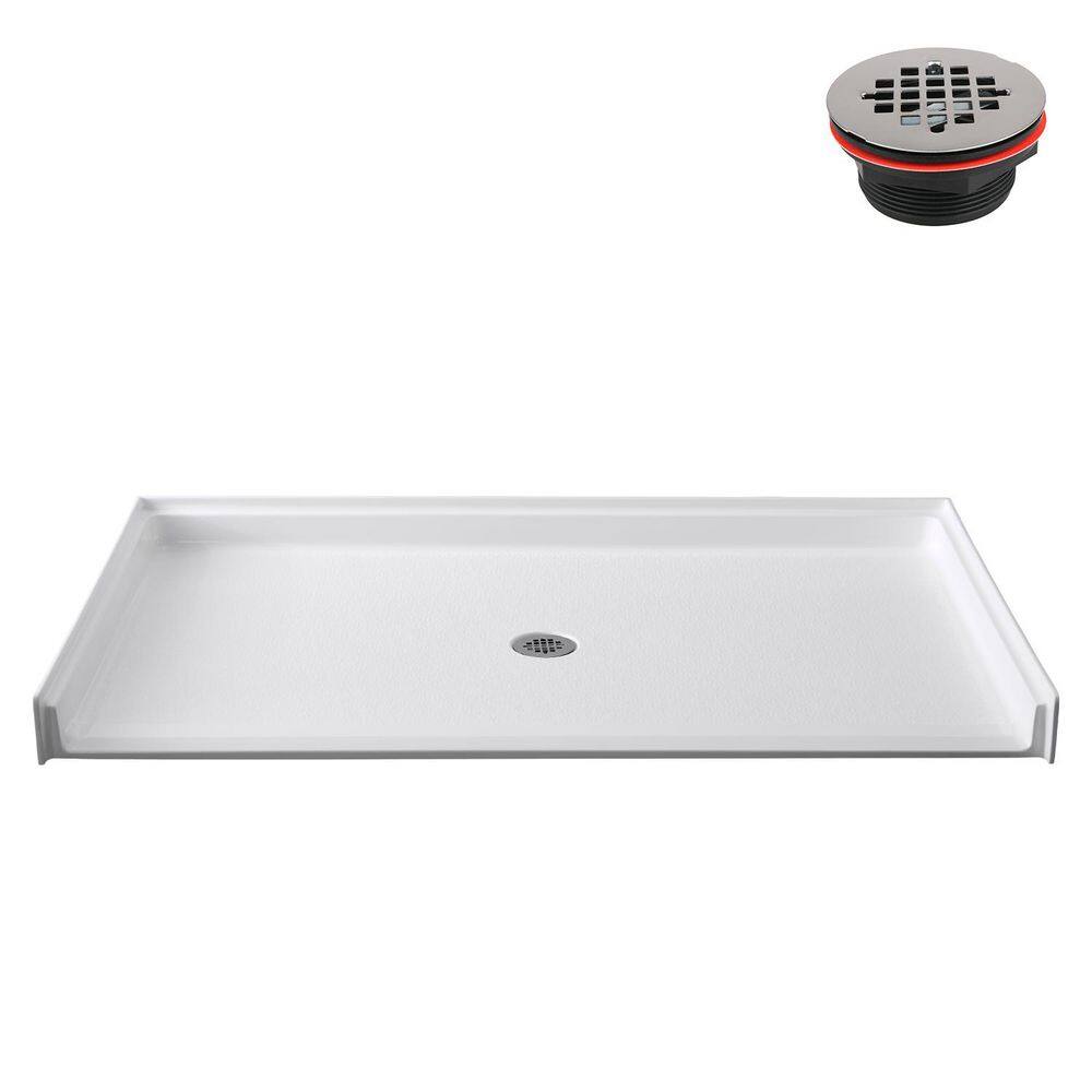 Streamline GB-635-544 60 in. x 36 in. Alcove Acrylic Shower Pan Base in ...