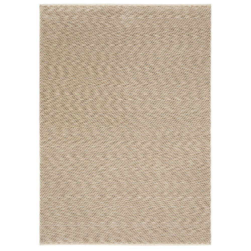 AVERLEY HOME Eclipse Beige/Blue 7 ft. x 10 ft. Geometric Solid Stripe ...