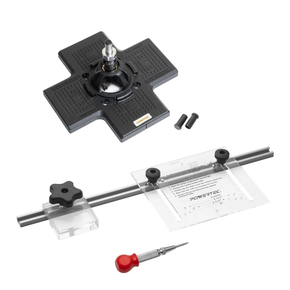 ‎POWERTEC Cabinet Hinge and Hardware Jig Kit, Concealed Hinge Jig and ...