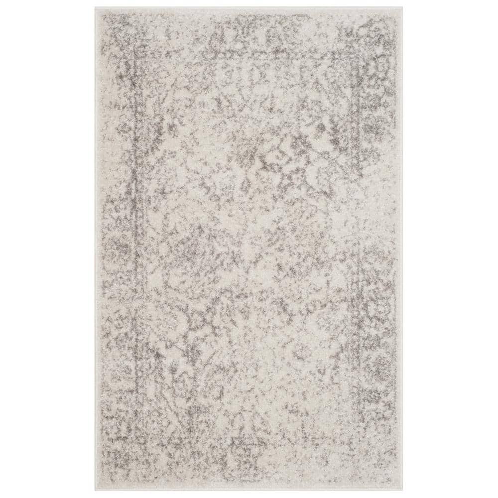 SAFAVIEH Adirondack Ivory/Silver Doormat 3 ft. x 4 ft. Border ...