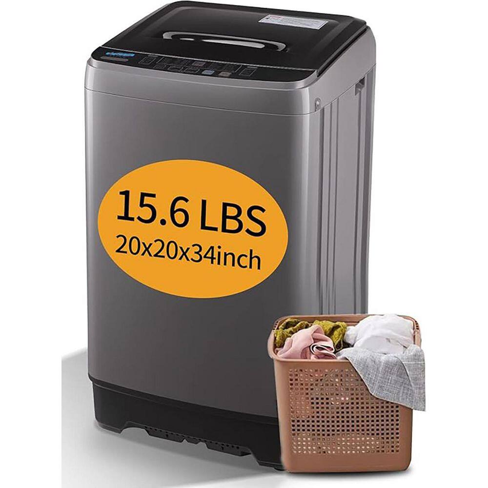 INSTER 1.38 cu. ft. Full-Automatic Smart Home Top Load Washer in Dark ...