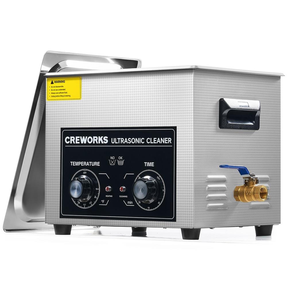 CREWORKS 10L Ultrasonic Cleaner with Heater and Timer, 240-Watt 2.6 gal ...