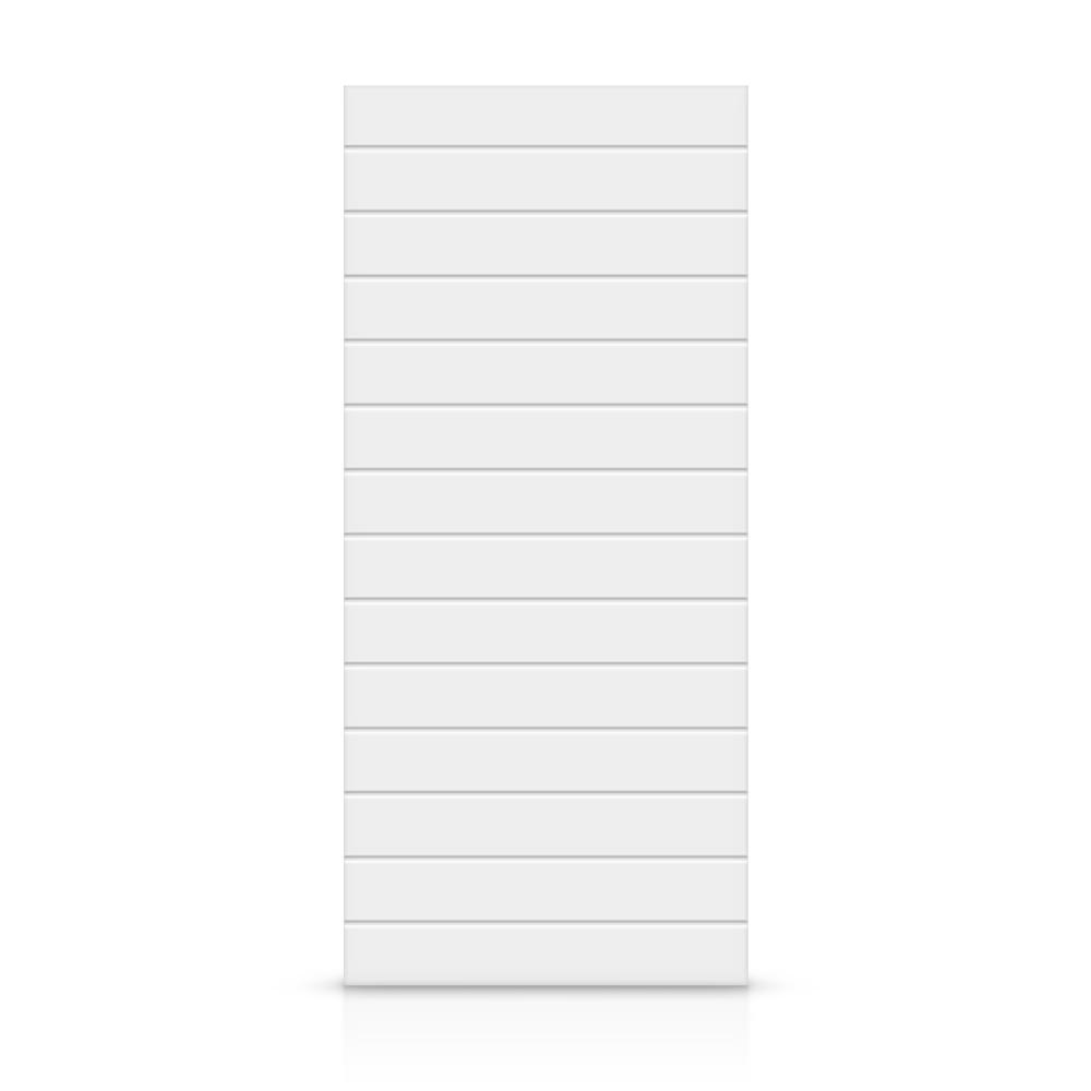 CALHOME 24 in. x 84 in. Hollow Core White Painted Composite MDF ...