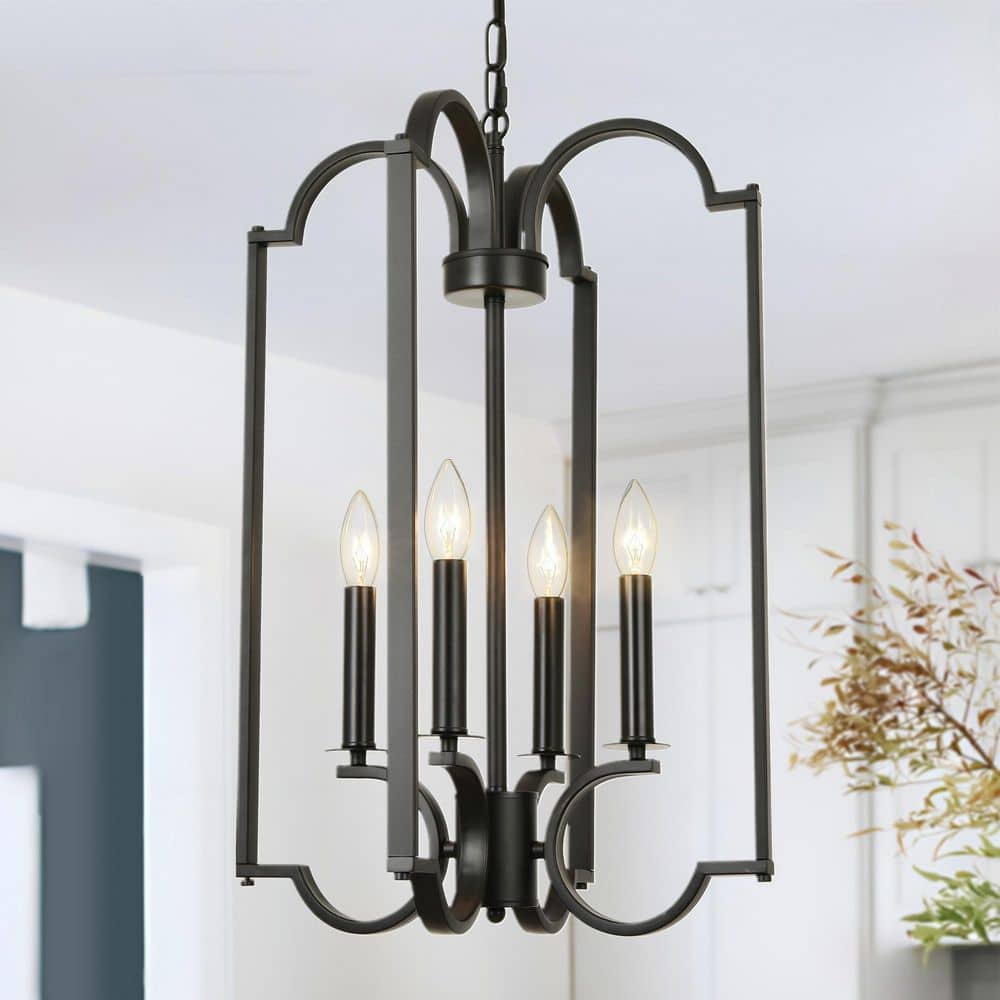 UPC 750656809488 - Jasslynn 4-Light Modern Black Pendant Light with ...