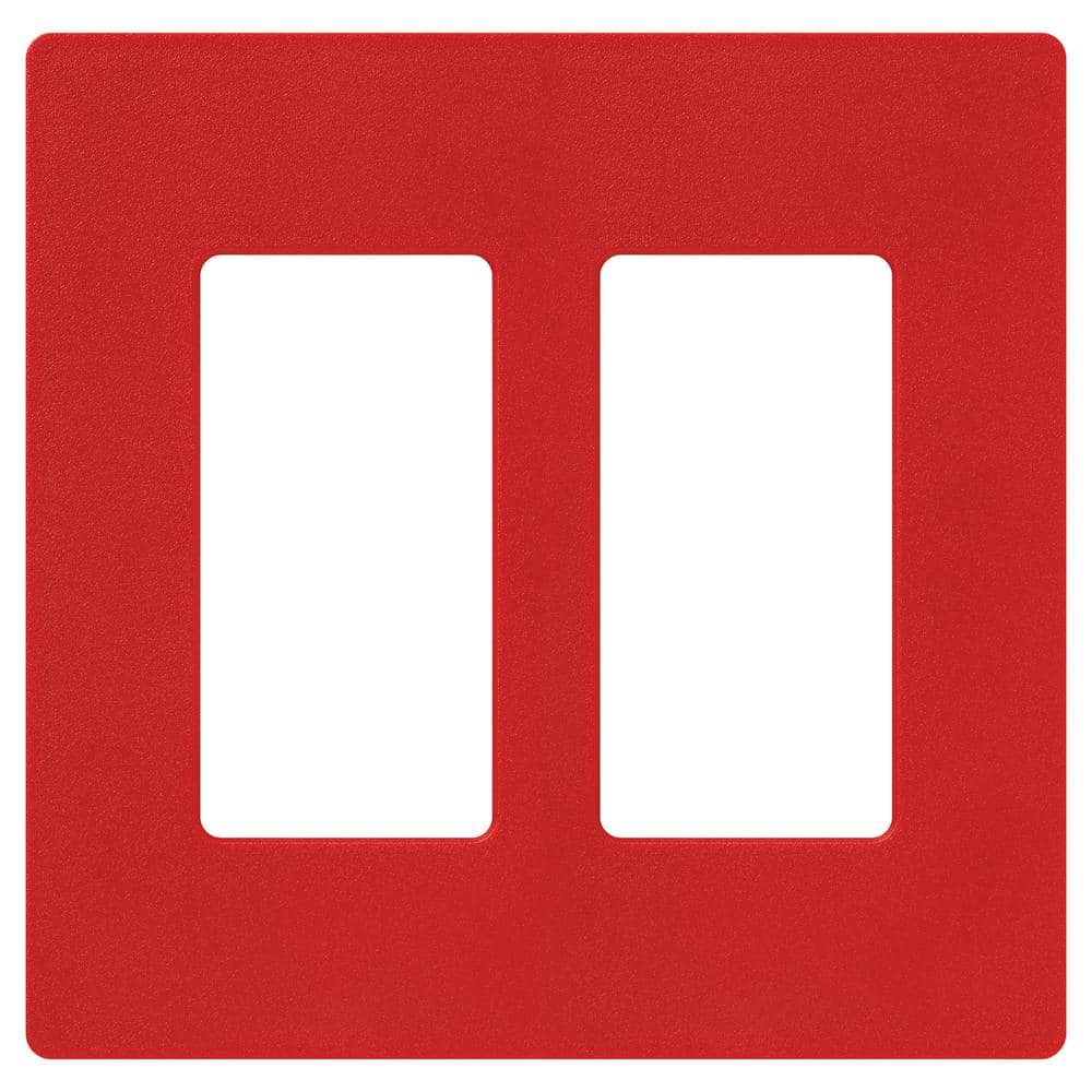 Lutron Claro 2 Gang Wall Plate for Decorator/Rocker Switches, Satin ...