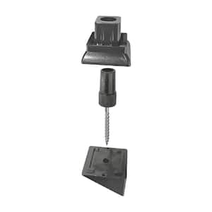 NUVO IRON Square Surface Mount Deck Railing Adapters for 3/4 in. Square ...