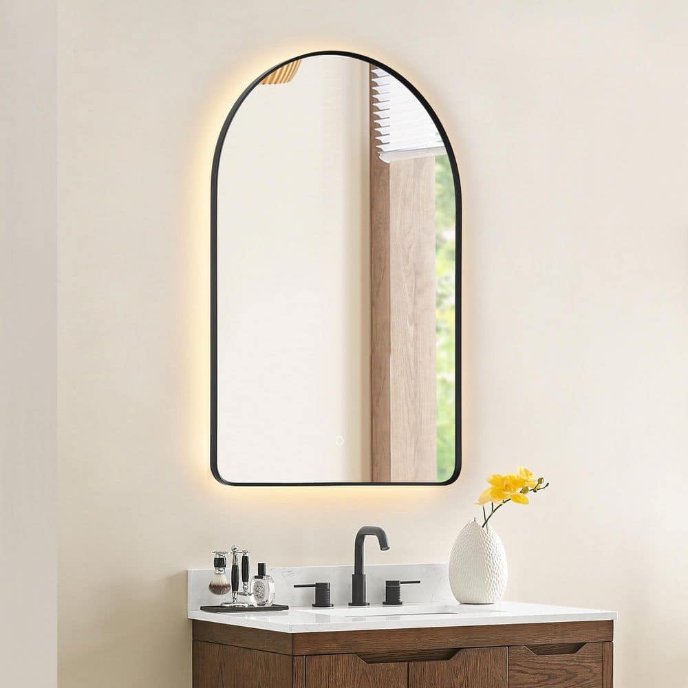 Altair Starlit 24 in.W x 36 in.H Arched Aluminum Framed LED Wall ...