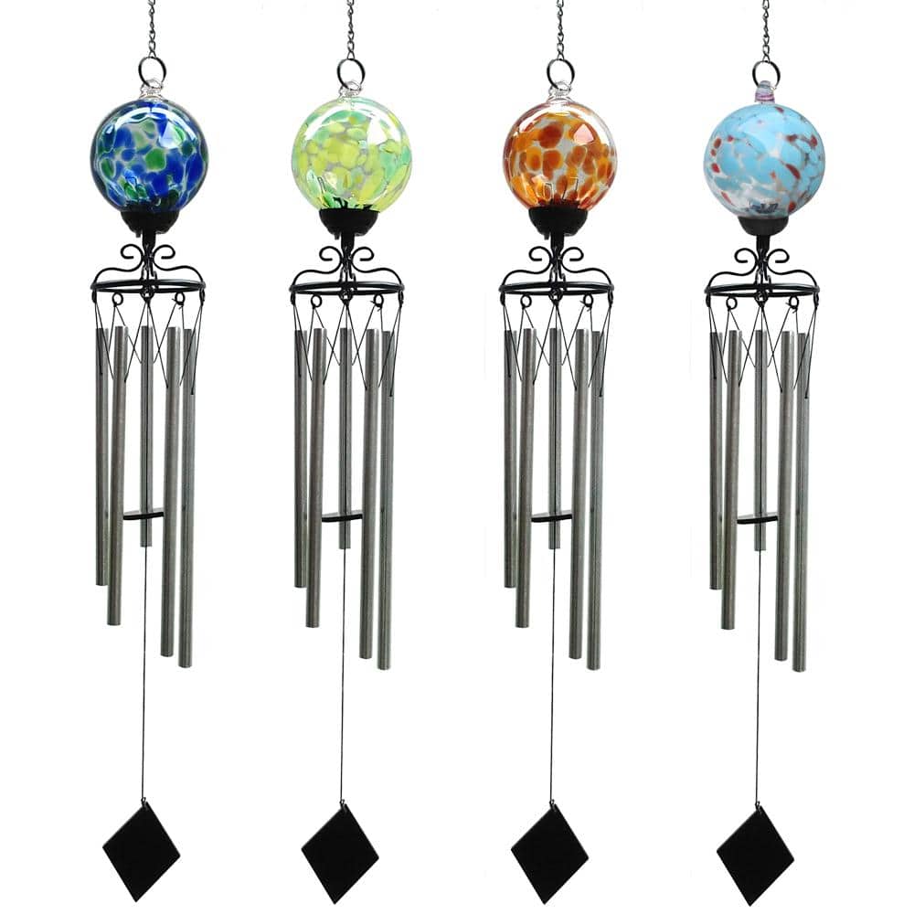 Hampton Bay Solar Wind Chime (1-pack) BW13018S - The Home Depot