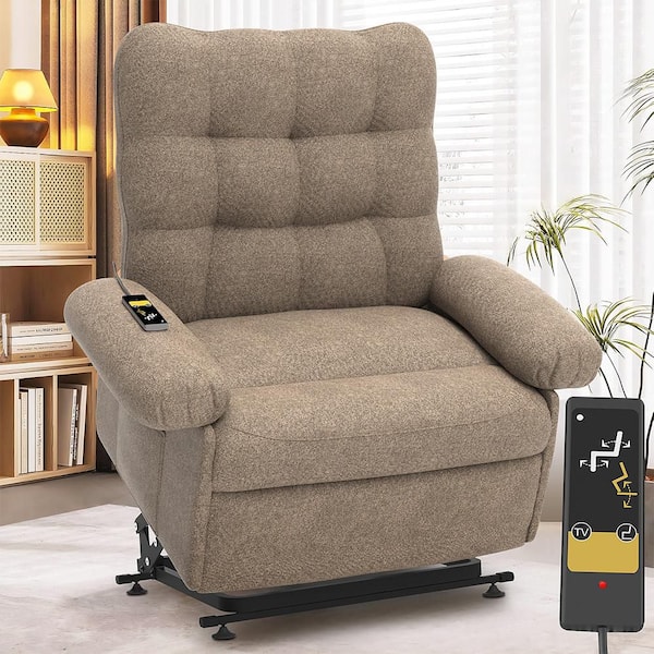 YOFE Modern Ergonomic 3 Motor Coffee Fabric 23 in. W Seat Power Lift ...