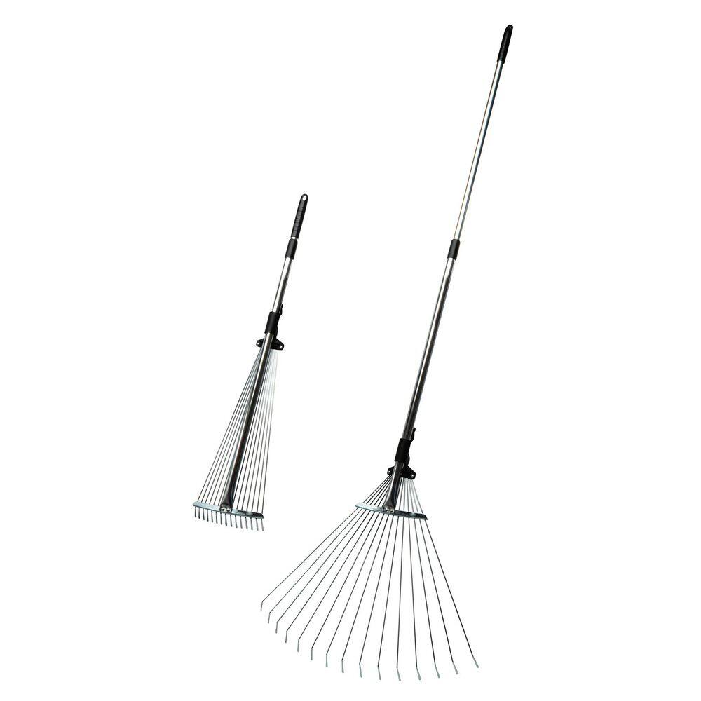 KINGS COUNTY TOOLS 60 in. Adjustable Metal Leaf Rake GW33A02-01 - The ...