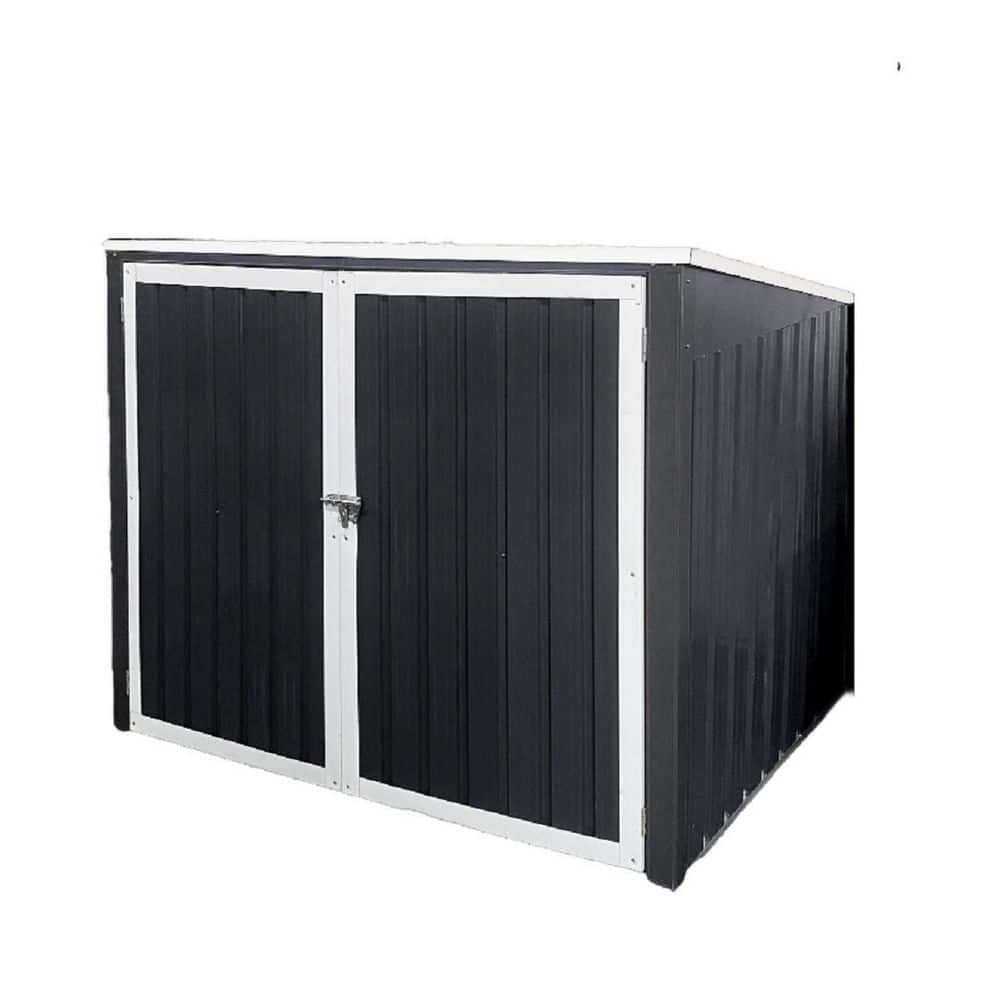 5 ft. W x 4 ft. D Metal Storage Tool Shed，Bin Shed with Lockable Doors ...