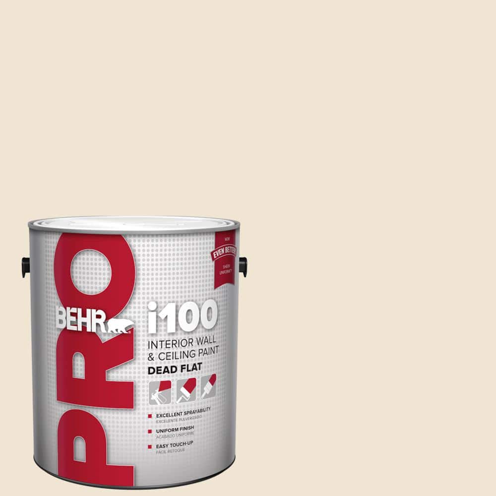 BEHR PRO 1 gal. #N290-1 Original White Dead Flat Interior Paint PR10501 ...