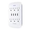 Philips 6-Outlet 4 USB 4.2 Amp Surge Protector Tap, White SPP6463WG/37 ...