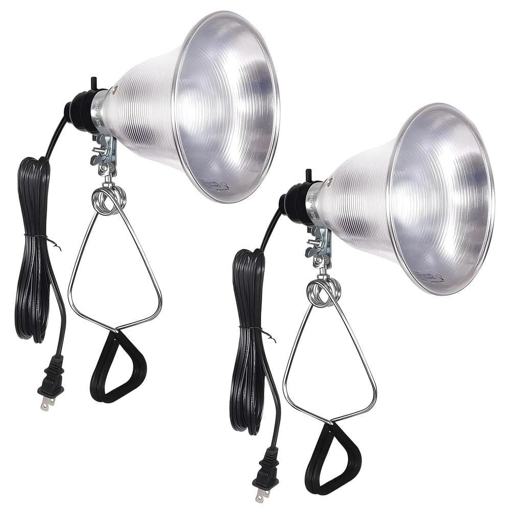 BIBIVIS Clamp Lamp Light Socket with 5.5 in. Aluminum Reflector for Max ...