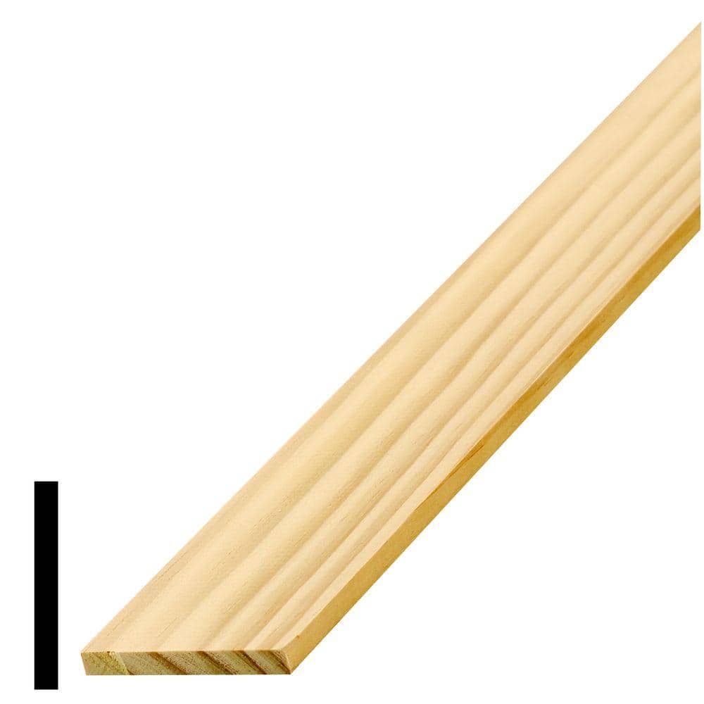 Alexandria Moulding LWM 962 1/4 in. D x 2 in. W Pine Wood Mullion ...