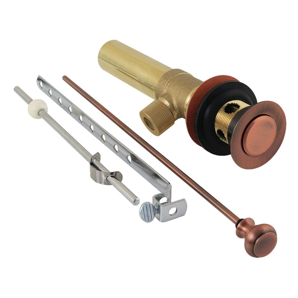 Kingston Brass Trimscape Push Pop-Up Drain in Antique Copper with ...