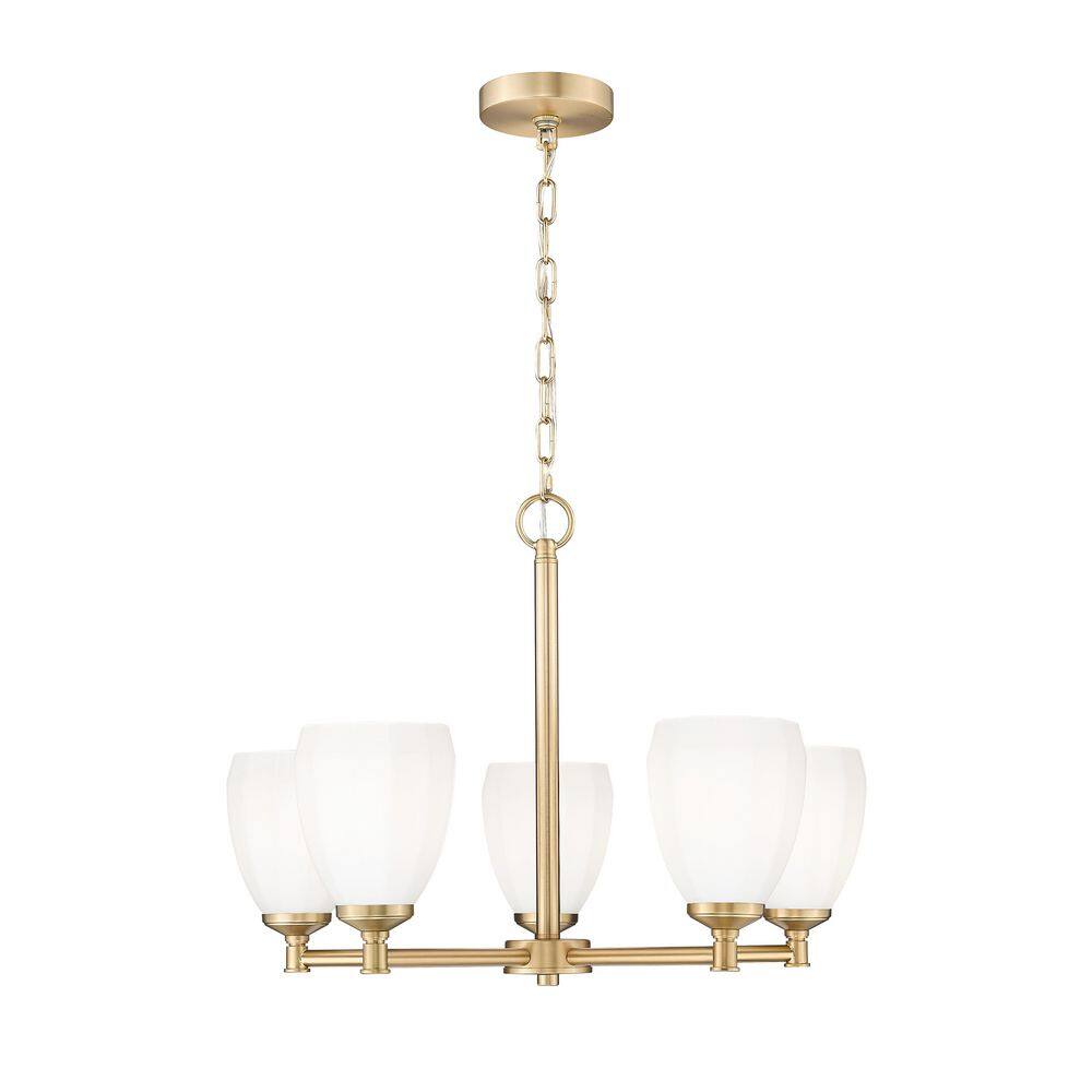 Oren 5 light Modern Gold Chandelier for Indoor Use with No Bulbs ...