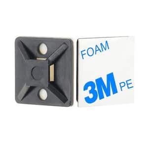 Lukyamzn Strong Self Adhesive Cable Zip Tie Mounts Kit 100 Set Cable ...