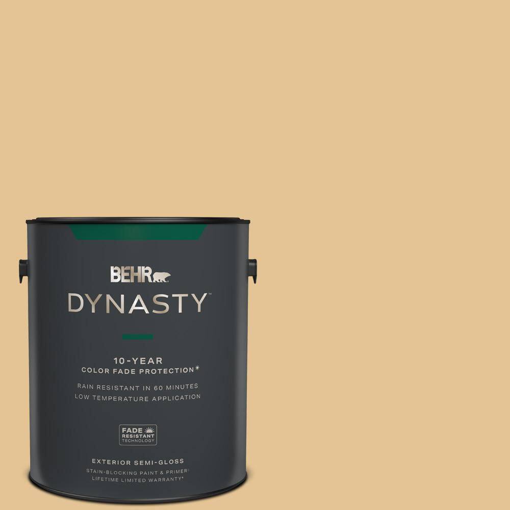 BEHR DYNASTY 1 gal. #310E-3 Ripe Wheat Semi-Gloss Enamel Exterior Stain ...