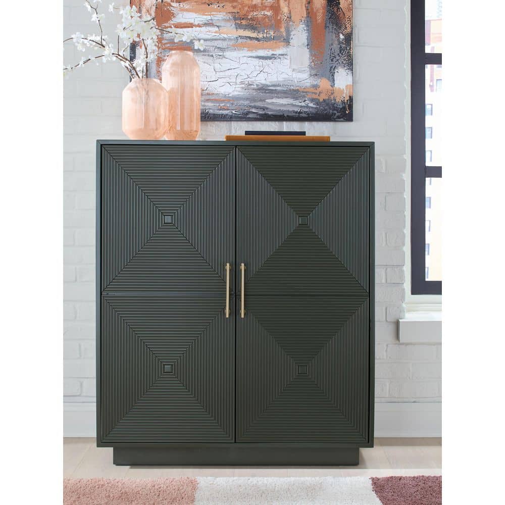 Signature DESIGN BY ASHLEY Geirwood Dark Green 48 in. Accent Cabinet ...