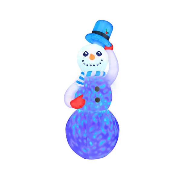 7 ft. Inflatable Swirling Lights Snowman with Tipping Hat OC-28834-02 ...
