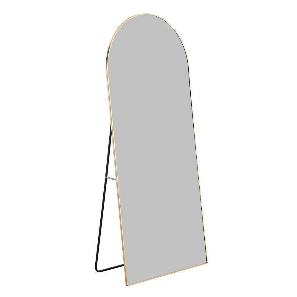 SACITY LIVING LLC Gold 31.4 in. W x 71 in. H Art Deco lrregular Glass ...