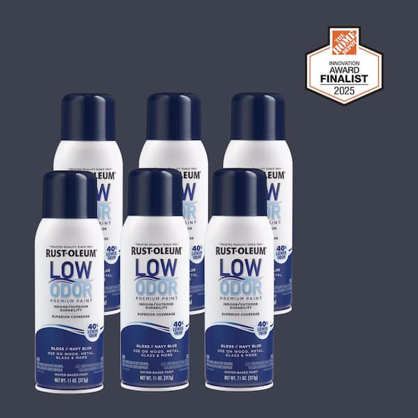 Rust-Oleum Low Odor 11 oz. Gloss Navy Blue Low Odor Water-Based Spray ...