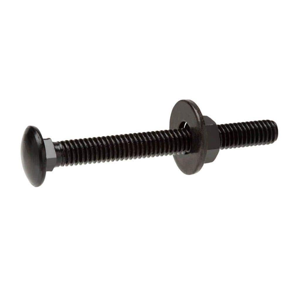 DECKMATE 5/16 in. -18 x 3-1/2 in. Black Deck Exterior Carriage Bolt (25 ...