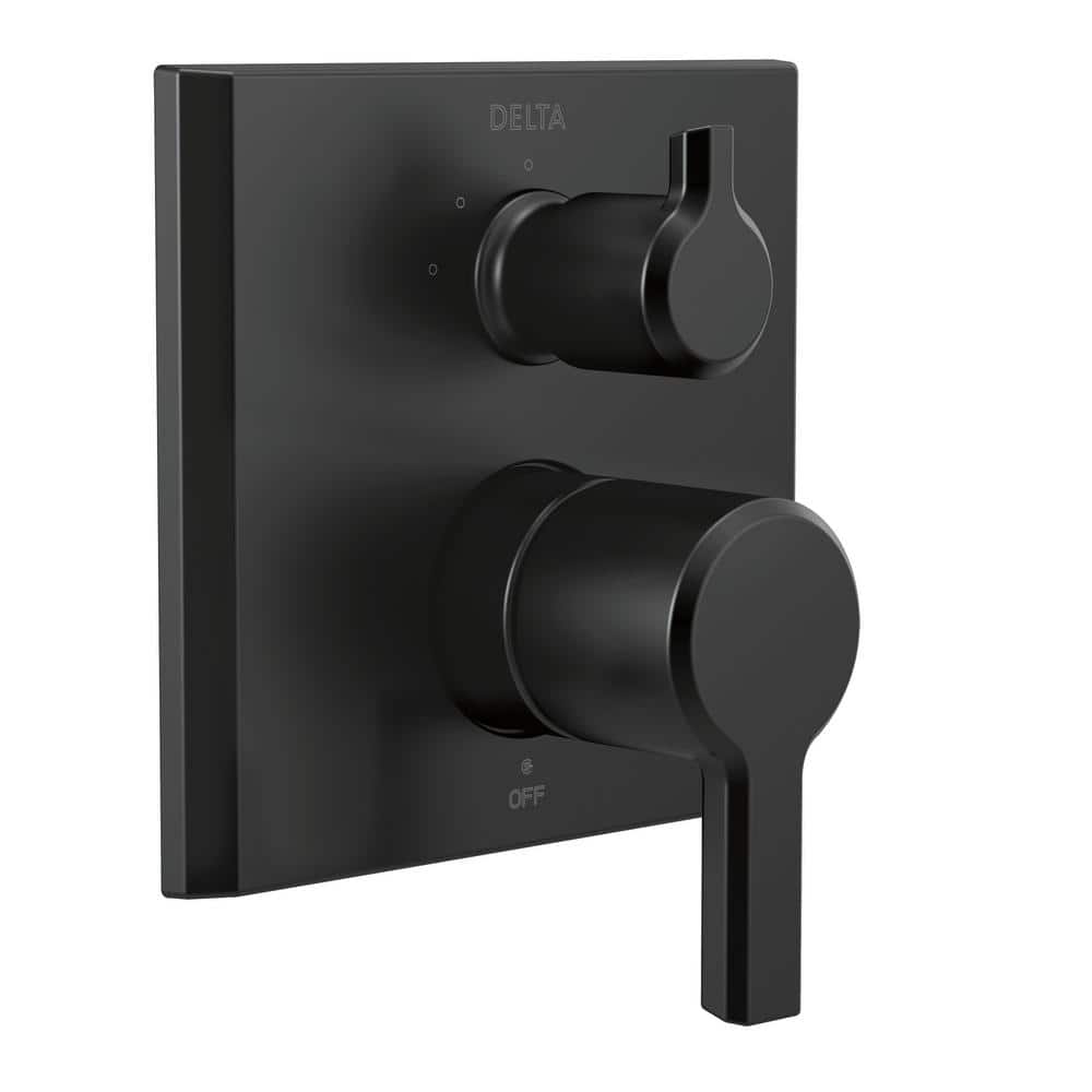 Delta Pivotal 2-Handle Wall-Mount 3-Setting Integrated Diverter Trim ...