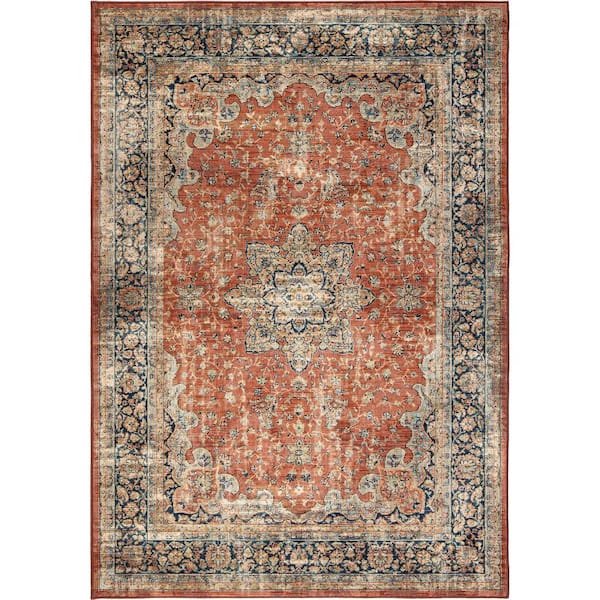 Orian Rugs Rondure Red Indoor 5 ft. x 7 ft. Area Rug-441611 - The Home ...