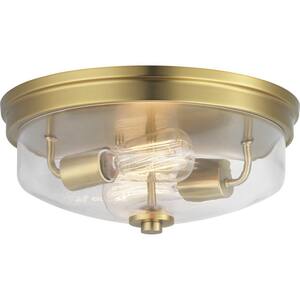 Progress Lighting Alexa Collection 2-Light Antique Bronze Flush Mount ...