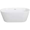 grossag 55.1 in. x 31.1 in. Soaking Bathtub with Freestanding ...