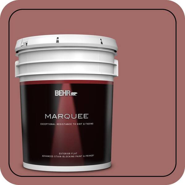 BEHR MARQUEE 5 gal. #S150-5 Vermilion Flat Exterior Paint & Primer ...