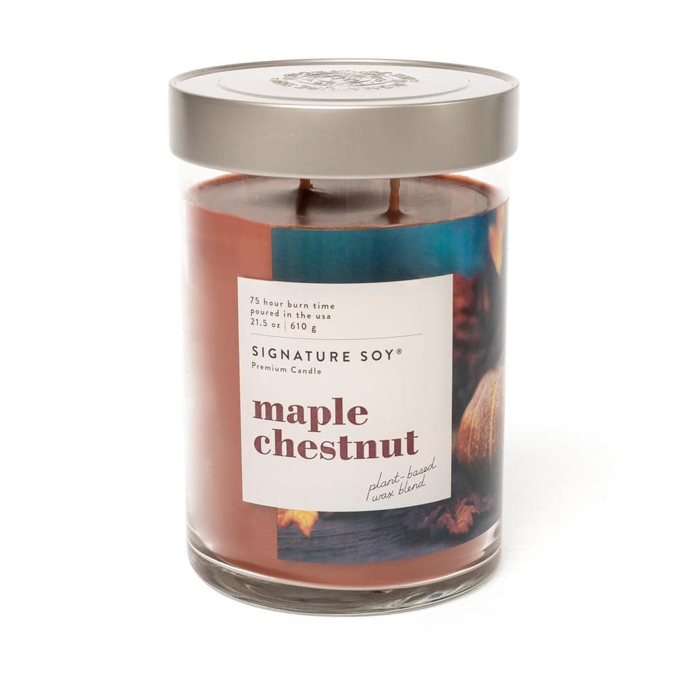 Signature Soy 21 fl. oz. Maple Chestnut XLarge Jar Lidded Scented ...