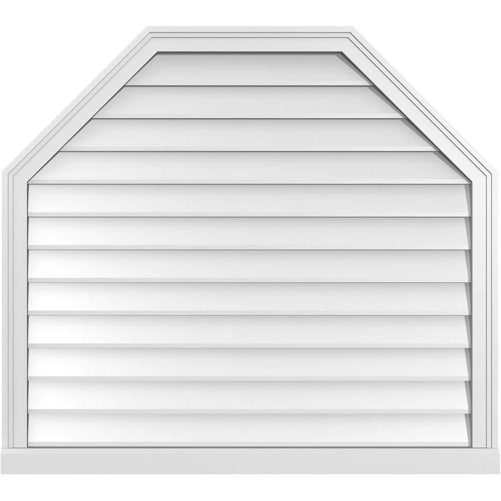 Ekena Millwork 40" x 36" Octagonal Top Surface Mount PVC Gable Vent ...
