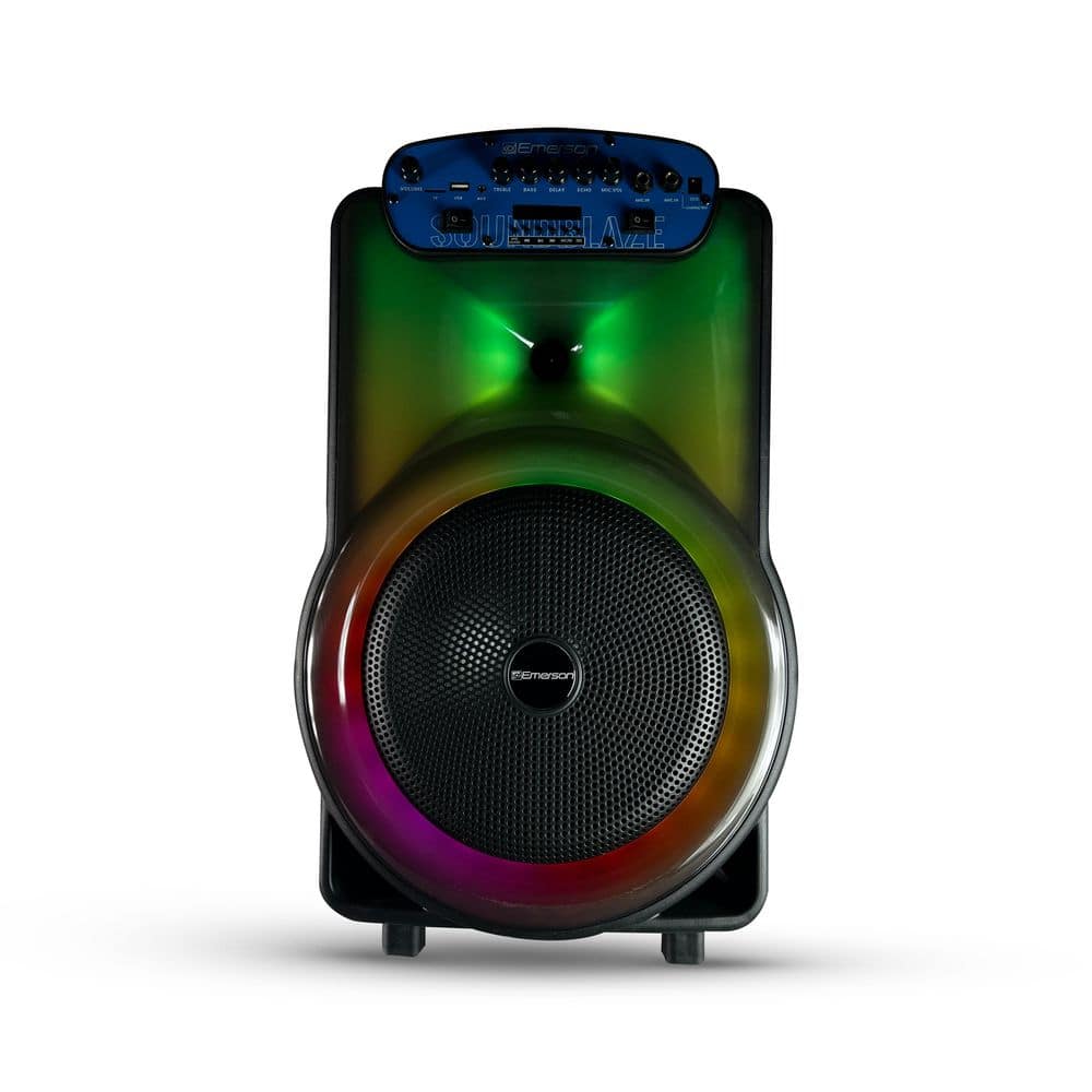 Emerson Portable Bluetooth 12-Inch Party Speaker with LED Lighting ...