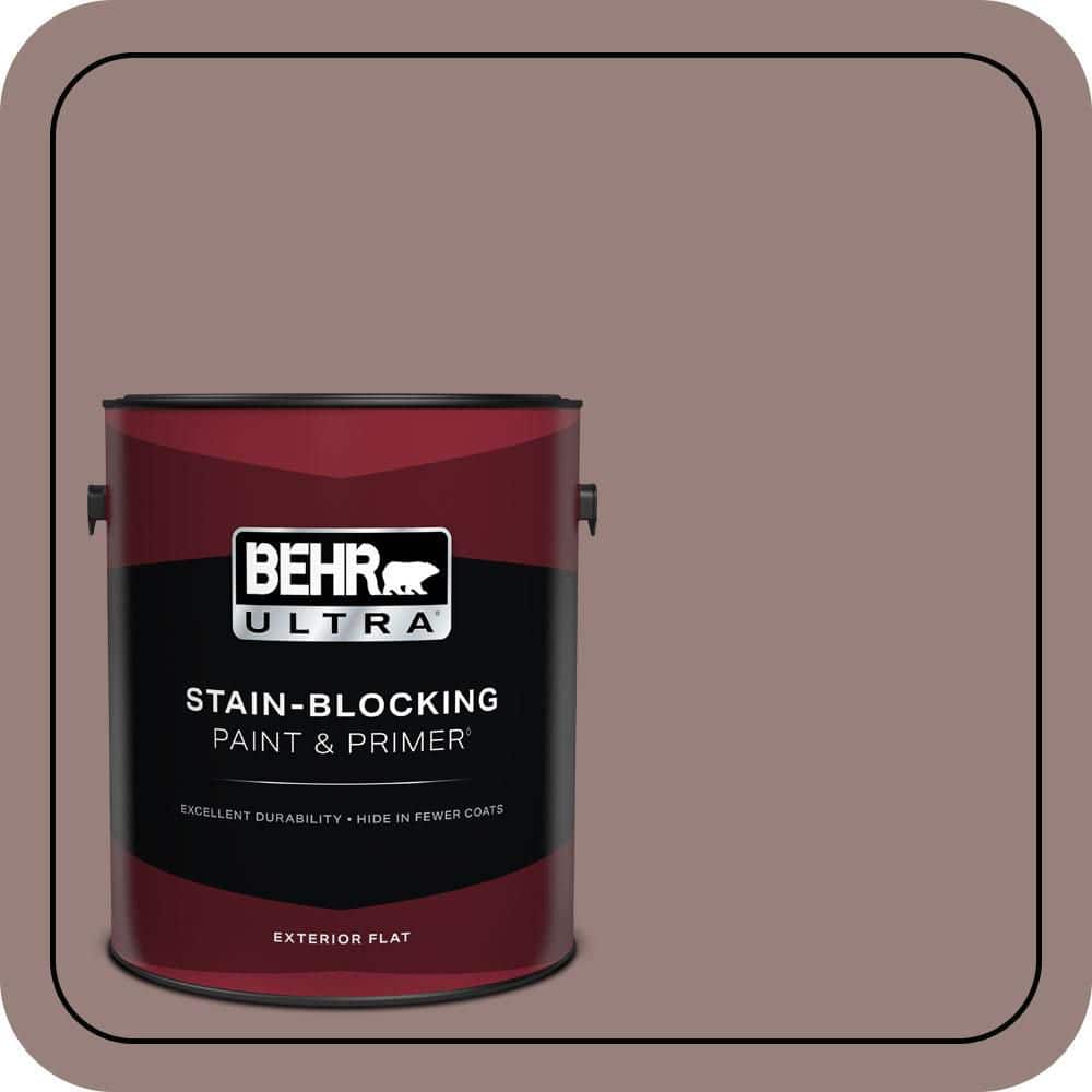 BEHR ULTRA 1 gal. #N130-5 Mystere Flat Exterior Paint & Primer 485401 ...