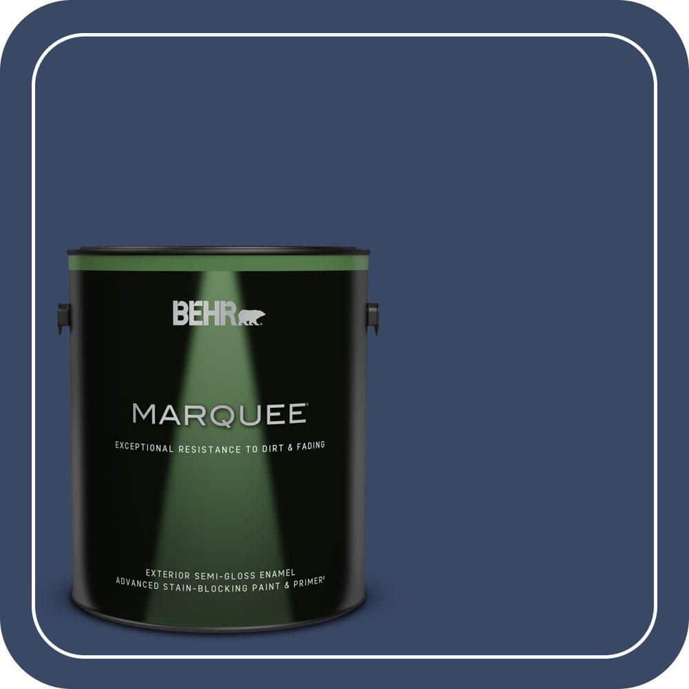 BEHR MARQUEE 1 gal. #MQ5-14 Bon Nuit Semi-Gloss Enamel Exterior Paint ...