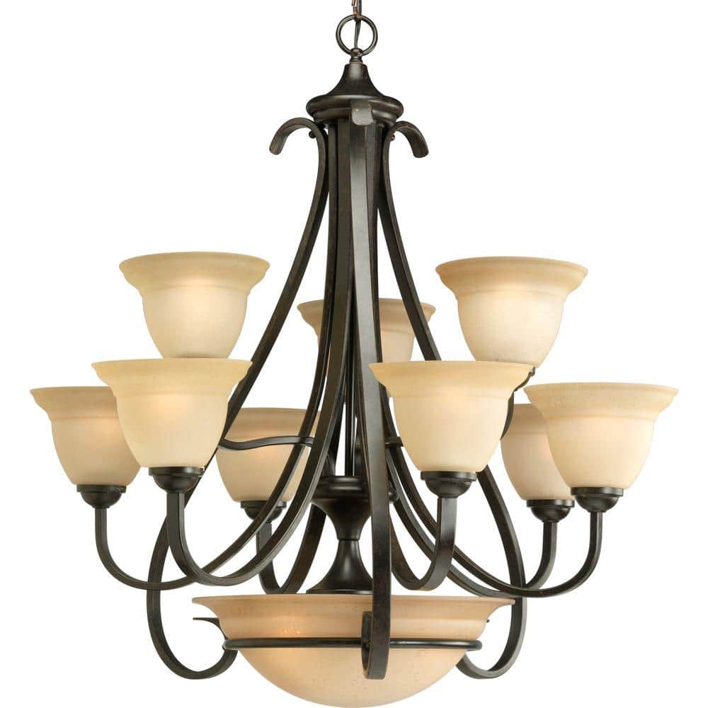 Progress Lighting Torino Collection 9-Light Forged Bronze Tea-Stained ...