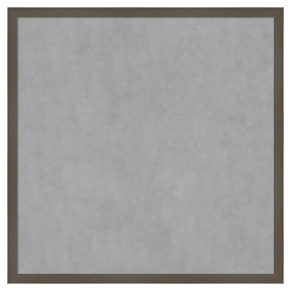 Amanti Art Svelte Clay Grey 25 in. x 25 in. Framed Magnetic Board ...