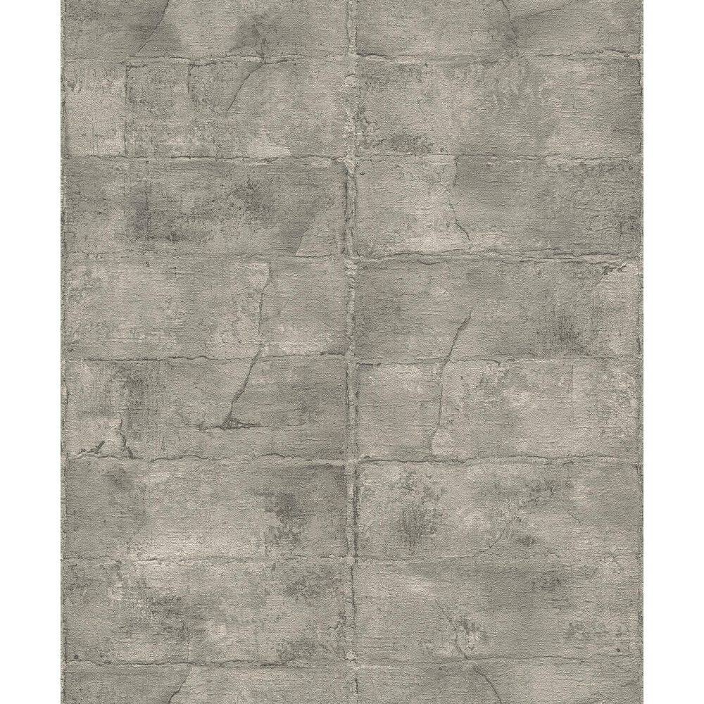 Advantage Clay Grey Stone Paper Textured Non-Pasted Wallpaper Roll 4096 ...