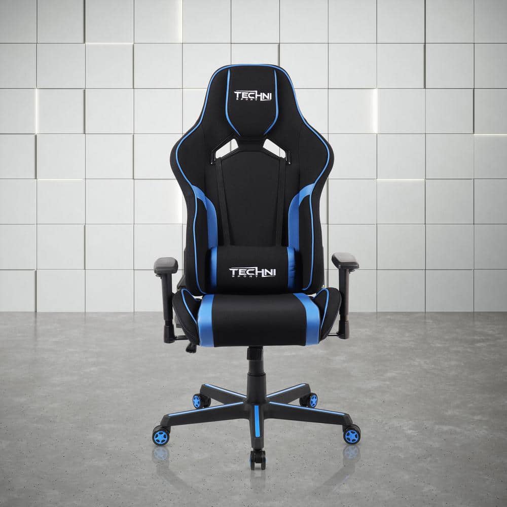 Techni Sport Blue TechniSport TSF-71 Fabric Office-PC Gaming Chair RTA ...