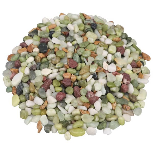 .N/A 0.013 cu. ft. Green Decorative Pebbles Stones Landscaping ...