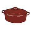 Cuisinart Chef's Classic 5.5 qt. Oval Cast Iron Dutch Oven in Cardinal ...