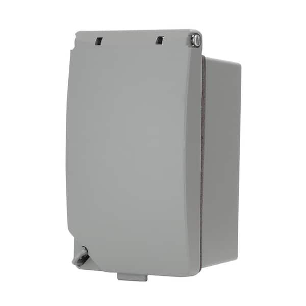 Commercial Electric 1-Gang Metal Weatherproof Electrical Box, Cover and ...