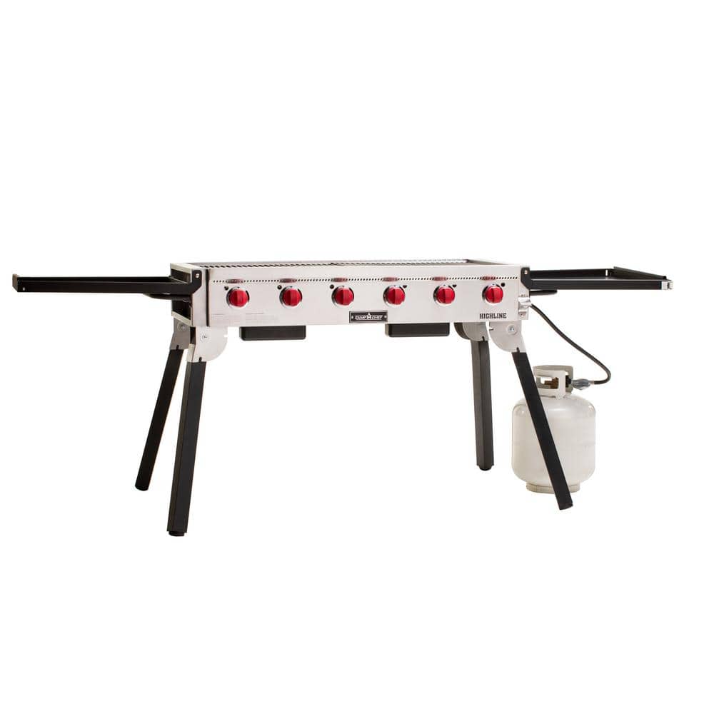 Camp Chef Highline 900 6-Burner Portable Propane Gas Grill in Stainless ...