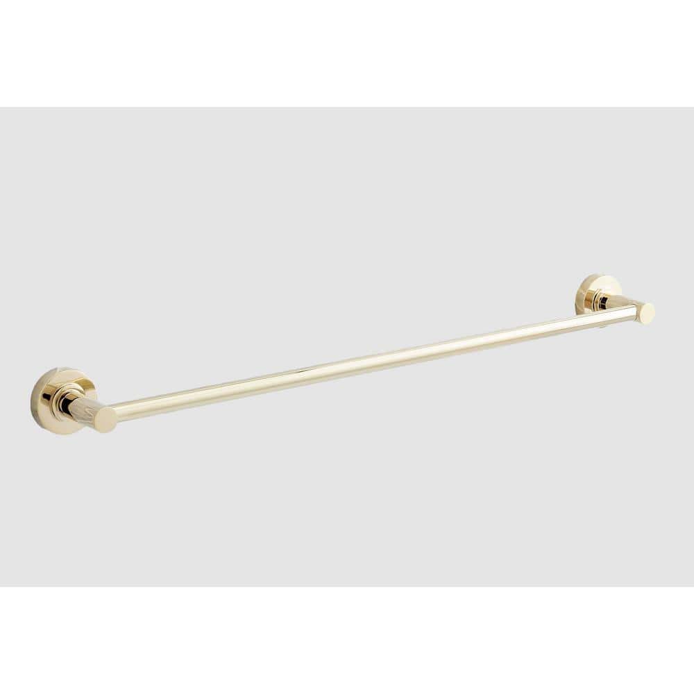 SIGNATURE HARDWARE Lexia 18 in. Wall Mounted Towel Bar in Polished ...