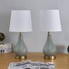 Maxax Sacramento 17.5 in. Blue Table Lamp Set with USB (2-Pack) T01 ...