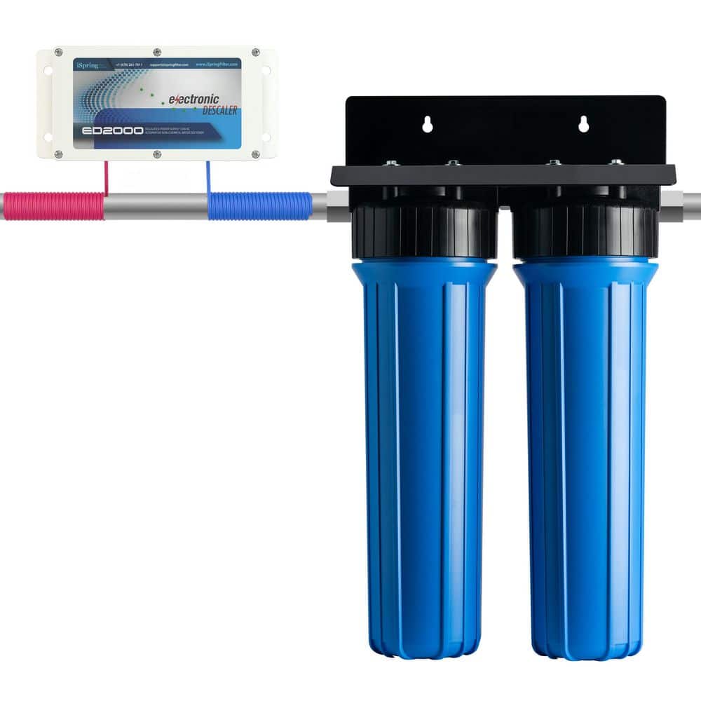ISPRING Whole House Water Filter and Electronic Water Descaler Bundle ...